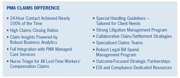 PMA Insurance Companies Claims Management Services